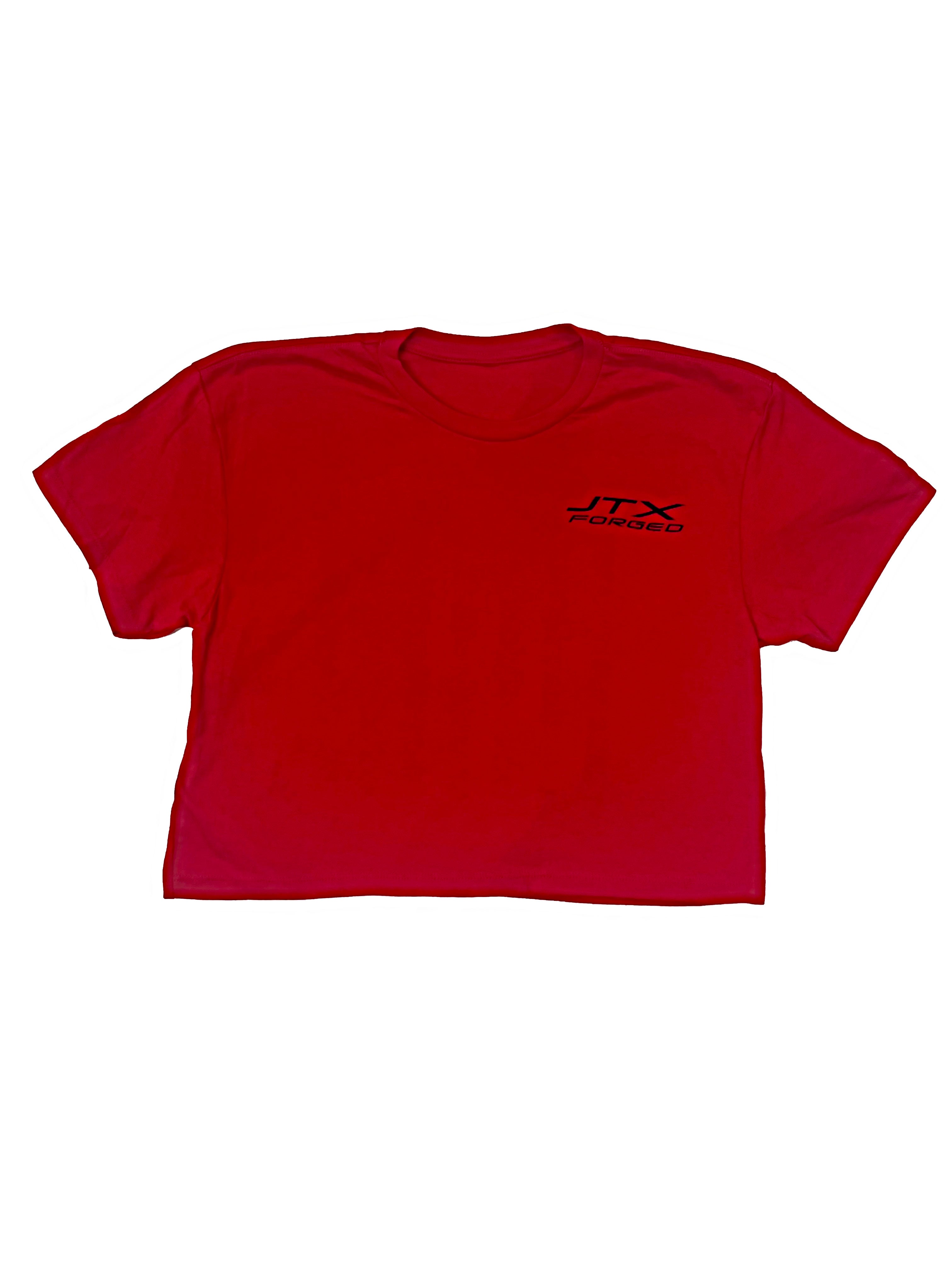 JTX Forged Red Cropped T-shirt *TX Flag Logo* – JTX Forged Merch