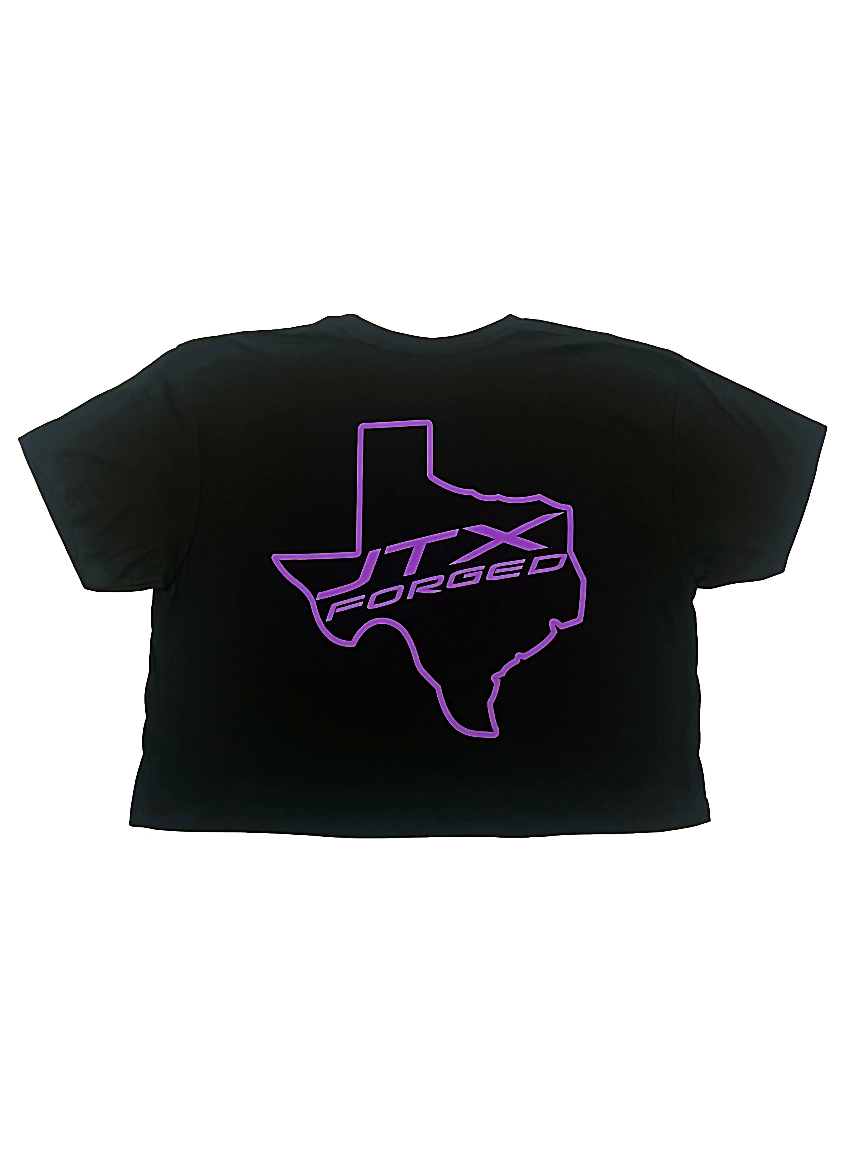 JTX Forged Cropped T-shirt Purple Logo – JTX Forged Merch